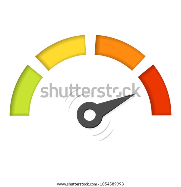Colorful Dial Indicator Icon Vector Image: เวกเตอร์สต็อก (ปลอดค่า ...