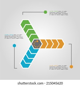 Arrow Infographic Chart Scheme Flowchart: เวกเตอร์สต็อก (ปลอดค่า ...