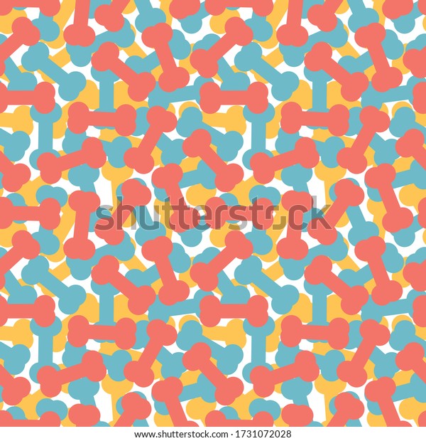 Colorful Dog Bone Texture Dog Bones Stock Vector (Royalty Free ...