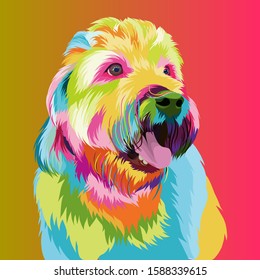 Colorful Dog Gradient Background Stock Vector (Royalty Free) 1588339615 ...