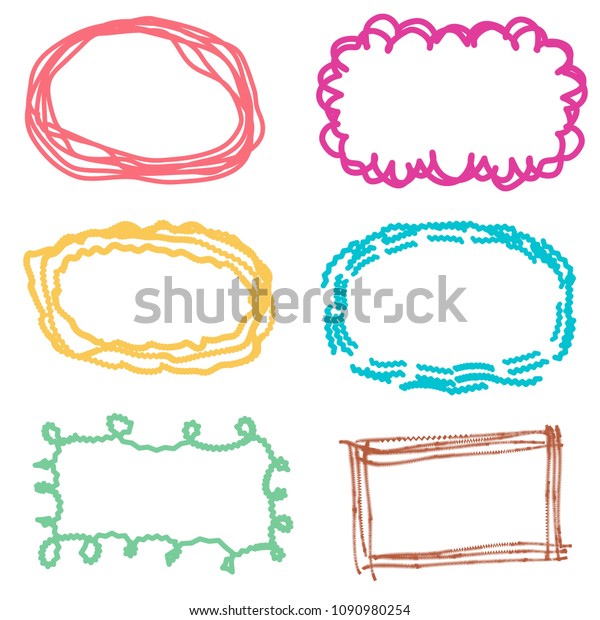 Colorful Doodle Frame Design Vector Eps10 Stock Vector (Royalty Free ...