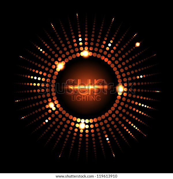 Colorful Dots Sun Abstract Vector Background Stock Vector (Royalty Free ...