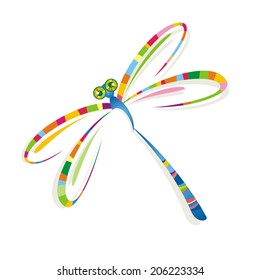 Colorful Dragonfly Vector Illustration Stock Vector (Royalty Free ...
