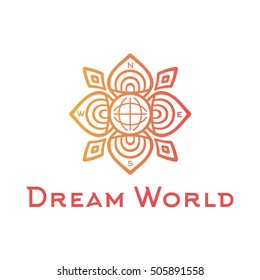 Colorful Dream World Logo Vector: vector de stock (libre de regalías ...
