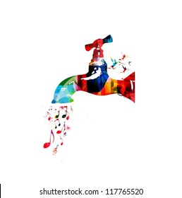 Colorful Dripping Tap Arabic Islamic Calligraphy Stock Vector (Royalty ...