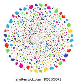Colorful Drop Fireworks Cluster Vector Round Stock Vector (Royalty Free ...