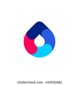 Colorful Drop Vector Logo Mark Template Stock Vector (Royalty Free ...