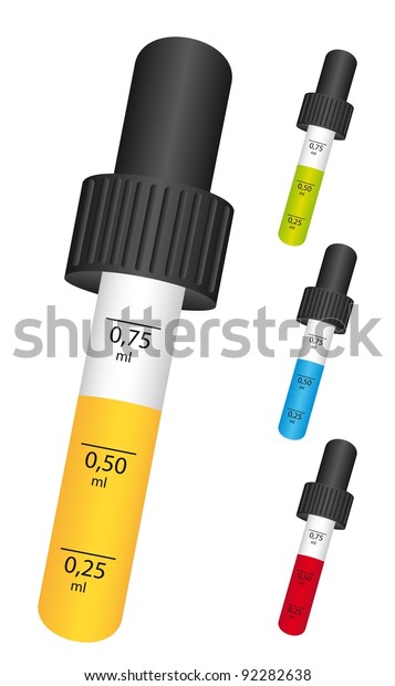 Colorful Dropper Isolated Over White Background Stock Vector (Royalty ...