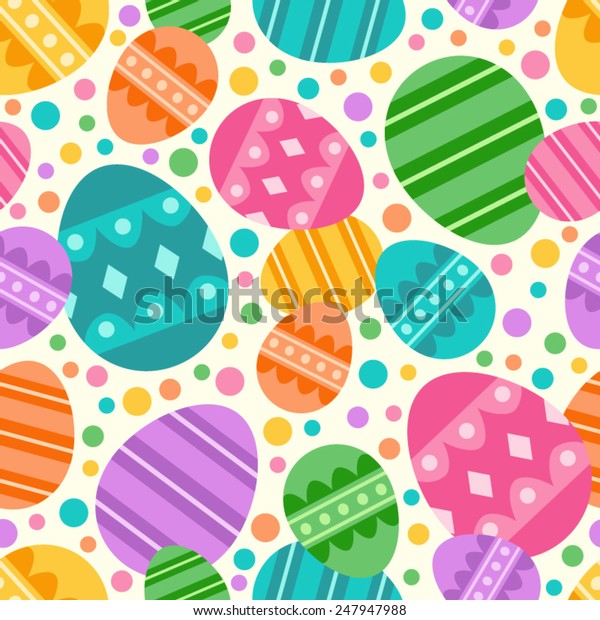Colorful Easter Eggs Confetti Seamless Vector 库存矢量图（免版税）247947988 ...