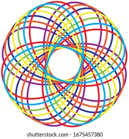 Colorful Ellipse Patterns On White Background Stock Vector (Royalty ...