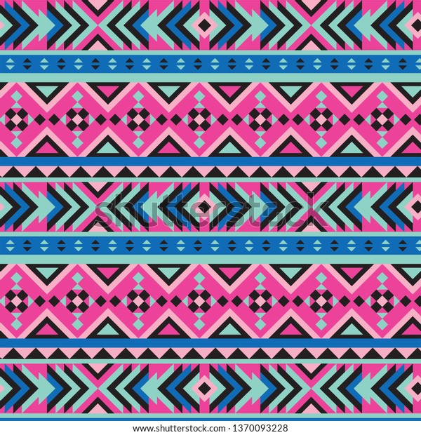 Colorful Ethnic Print Stock Vector (Royalty Free) 1370093228