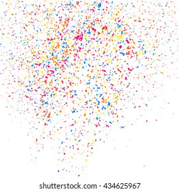 Colorful Explosion Confetti Isolated On White Stock Vector (Royalty ...