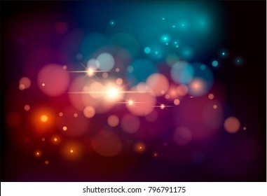 Colorful Explosion Highlight Effect Color Bokeh Stock Vector (Royalty ...