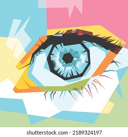 Colorful Eyes Vector Abstract Background Stock Vector (Royalty Free ...