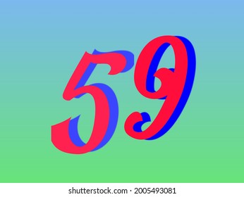 Colorful Five Nine Shadow Number Logo Stock Vector (Royalty Free ...