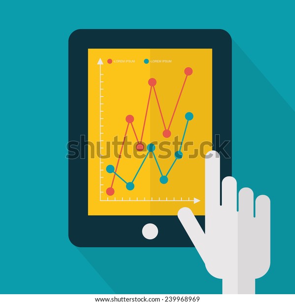 Colorful Flat Touch Interface Graph Background Stock Vector (Royalty ... Colorful Flat Touch Interface Graph Background Stock Vector (Royalty ...