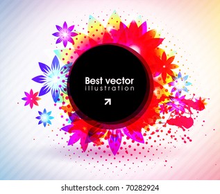 Colorful Flower Banner Stock Vector (Royalty Free) 70282903