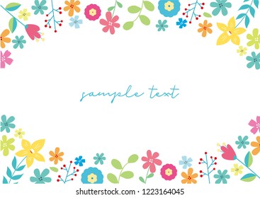Colorful Flower Frame Stock Vector (Royalty Free) 1223164045 | Shutterstock