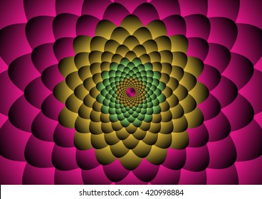 Colorful Flower Illusion Background Vector Illustration Stock Vector ...