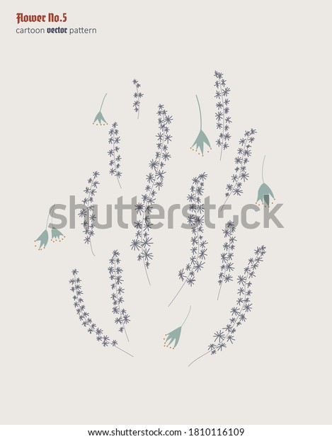 Colorful Flowers Pattern No5 Simple Background Stock Vector (Royalty ...