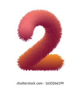 Colorful Fur Letter Fluffy Vector Stock Vector (Royalty Free) 1633285963