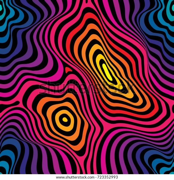 Colorful Fluid Curved Lines Seamless Pattern Stock Vector (Royalty Free ...