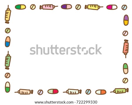 Colorful Free Hand Drawn Border Consists Stock Vector (Royalty Free ...