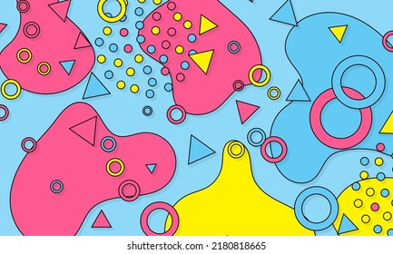 Colorful Funky Background 90s Pattern Colour Stock Vector (Royalty Free ...