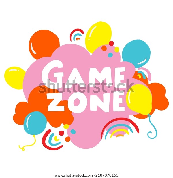 Colorful Game Zone Logo Flat Design Stock Vector (Royalty Free ...