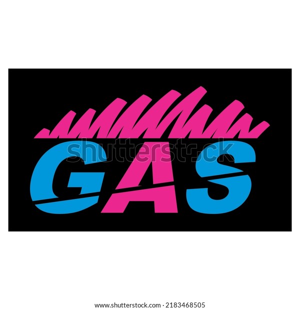 Colorful Gas Text Logo Vector Free Stock Vector (Royalty Free ...