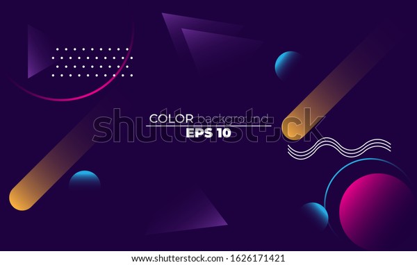 Colorful Geometric Background Gradient Motion Shapes Stock Vector ...