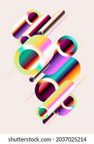 Colorful Geometric Background Gradient Round Shapes Stock Vector (Royalty Free) 2037025214 ...