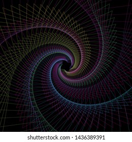 Colorful Geometric Line Art Frames On Stock Vector (Royalty Free ...
