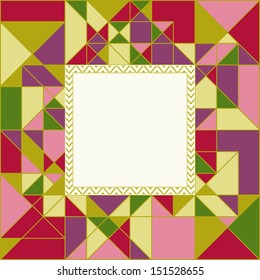 Colorful Geometric Pattern Card Design Stock Vector (Royalty Free ...
