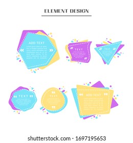 Colorful Geometric Shape Text Box Design Stock Vector (Royalty Free ...