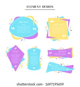 Colorful Geometric Shape Text Box Design Stock Vector (Royalty Free ...
