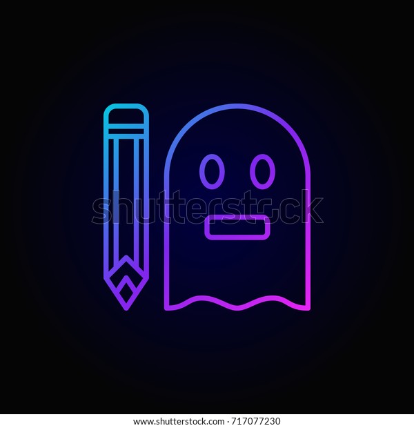 Colorful Ghostwriter Outline Concept Icon Vector Stock Vector (Royalty ...