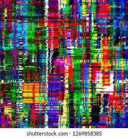 Colorful Glitch Pattern Bright Seamless Texture: vector de stock (libre ...