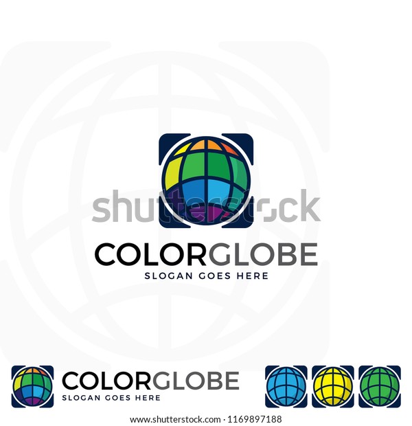Colorful Globe Logo Design Template Stock Vector (Royalty Free ...