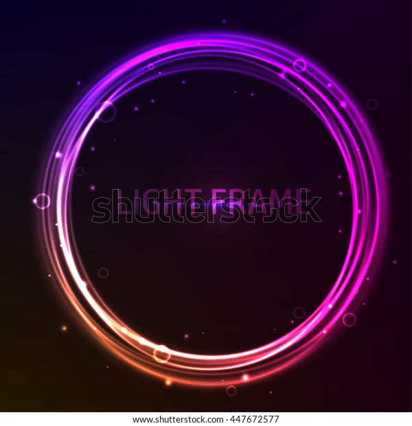 Colorful Glowing Vector Frame Purple Pink Stock Vector (Royalty Free ...