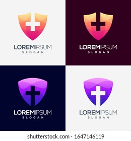 Colorful Gradient Plus Sign Logo Design Stock Vector (Royalty Free ...