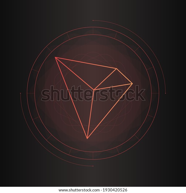 Colorful Gradient Tron Cryptocurrency Logo Isolated Stock Vector ...