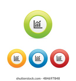 Colorful Graph Chart Icons Stock Vector (Royalty Free) 484697848 ...