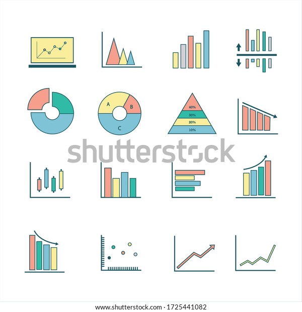 Colorful Graph Icon Vector Business Commercial Stock Vector (Royalty ...