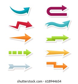 Colorful Graphic Arrow Set Vector Illustration Stock Vector (Royalty ...