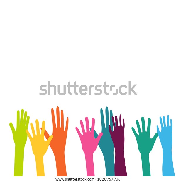Colorful Hand Background Stock Vector (Royalty Free) 1020967906 ...