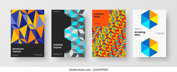 Colorful Handbill A4 Vector Design Layout Stock Vector (Royalty Free ...