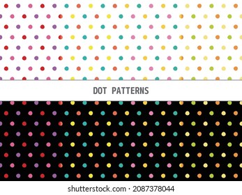 Colorful Handdrawn Dot Pattern Swatch Set Stock Vector (Royalty Free ...