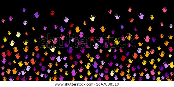 Colorful Hands Group Art Therapy Vector Stock Vector (Royalty Free ...