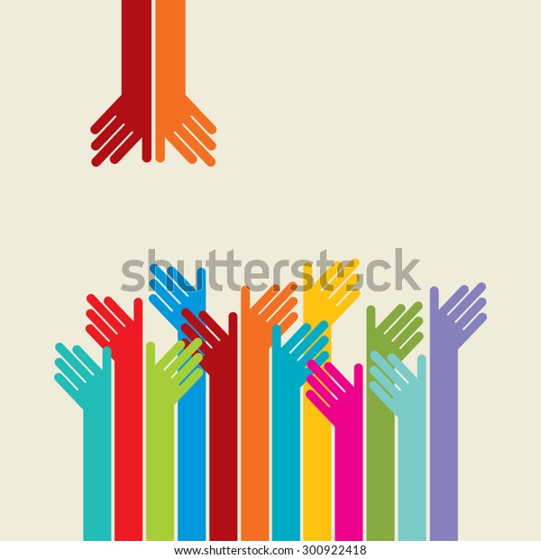 Colorful Hands Logo Vector Illustration 库存矢量图（免版税）300922418 | Shutterstock